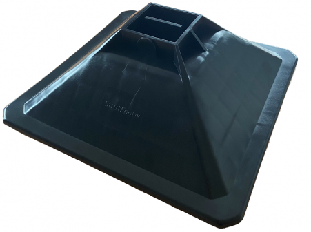 H Frame Single Square Plastic Foot for Back to Back Channel (400mm)