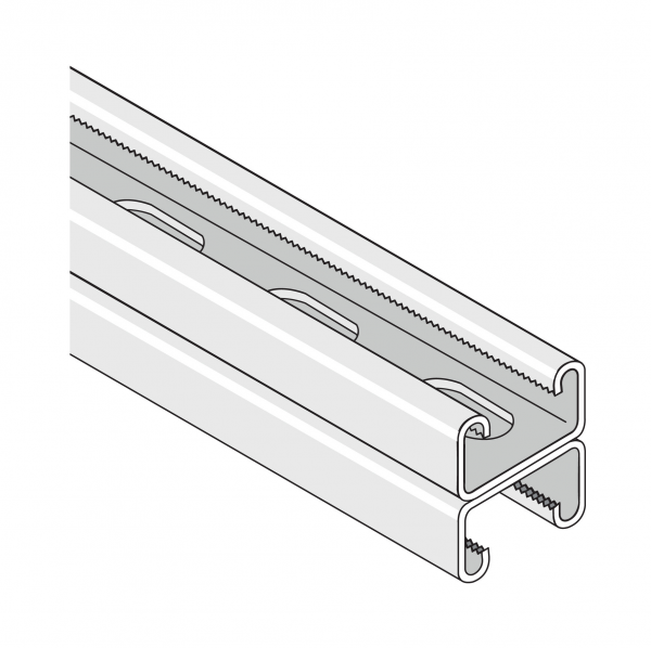 41 x 21 Back to Back Slotted 2.5mm Channel | Fixmart