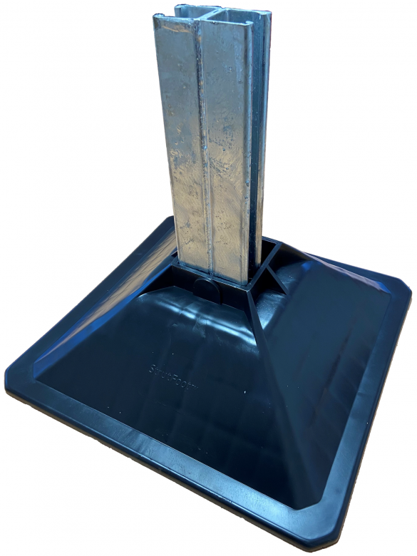 H Frame Single Square Plastic Foot for Back to Back Channel (400mm)