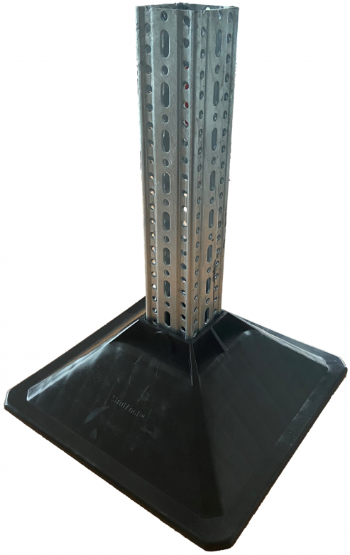 H Frame Single Square Plastic Foot for Back to Back Channel (400mm)