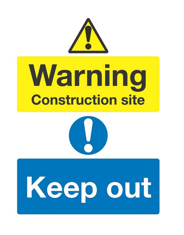 Warning Construction Site Keep Out Sign | Fixmart